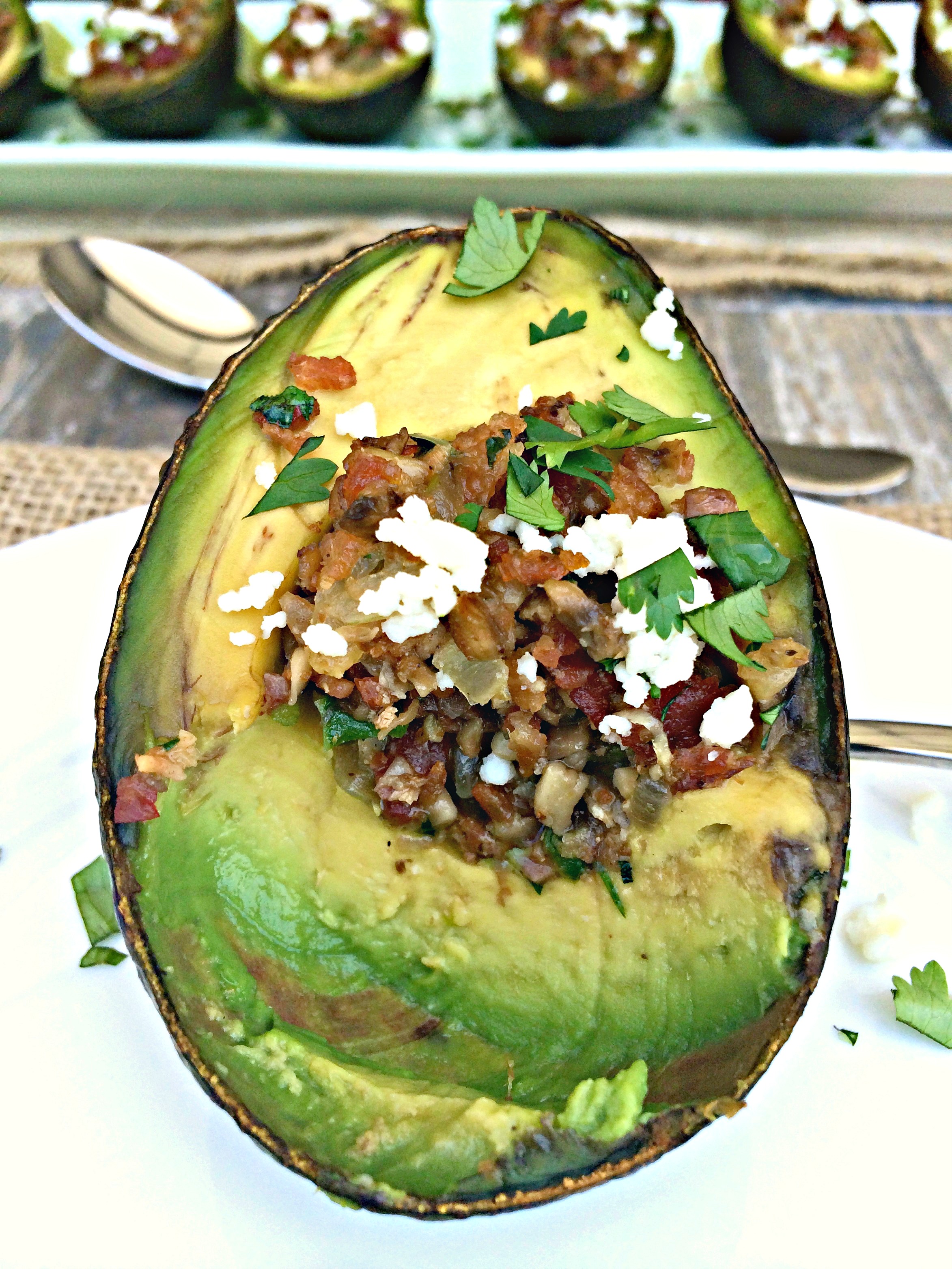 Roasted Stuffed Avocados - The Complete Savorist