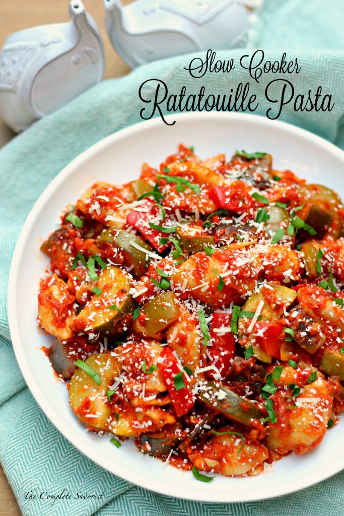 Slow Cooker Ratatouille Pasta - The Complete Savorist